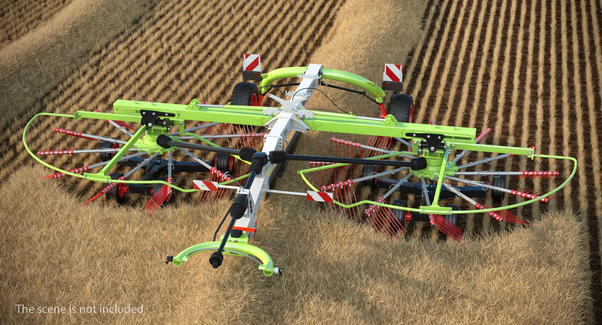 3D Twin Rotor Hay Rake Model - TurboSquid 1332861