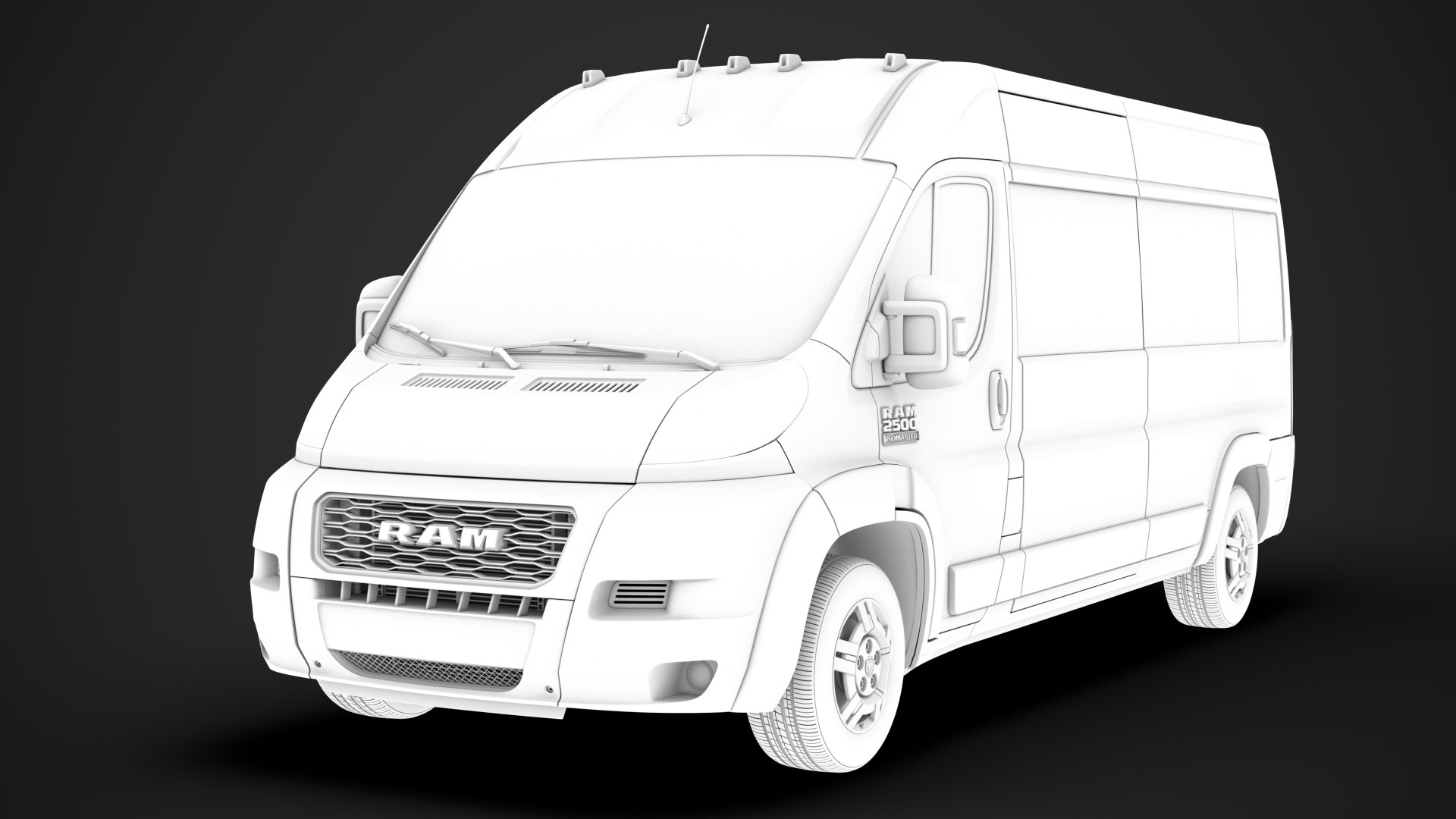 3D ram promaster window van model - TurboSquid 1466636