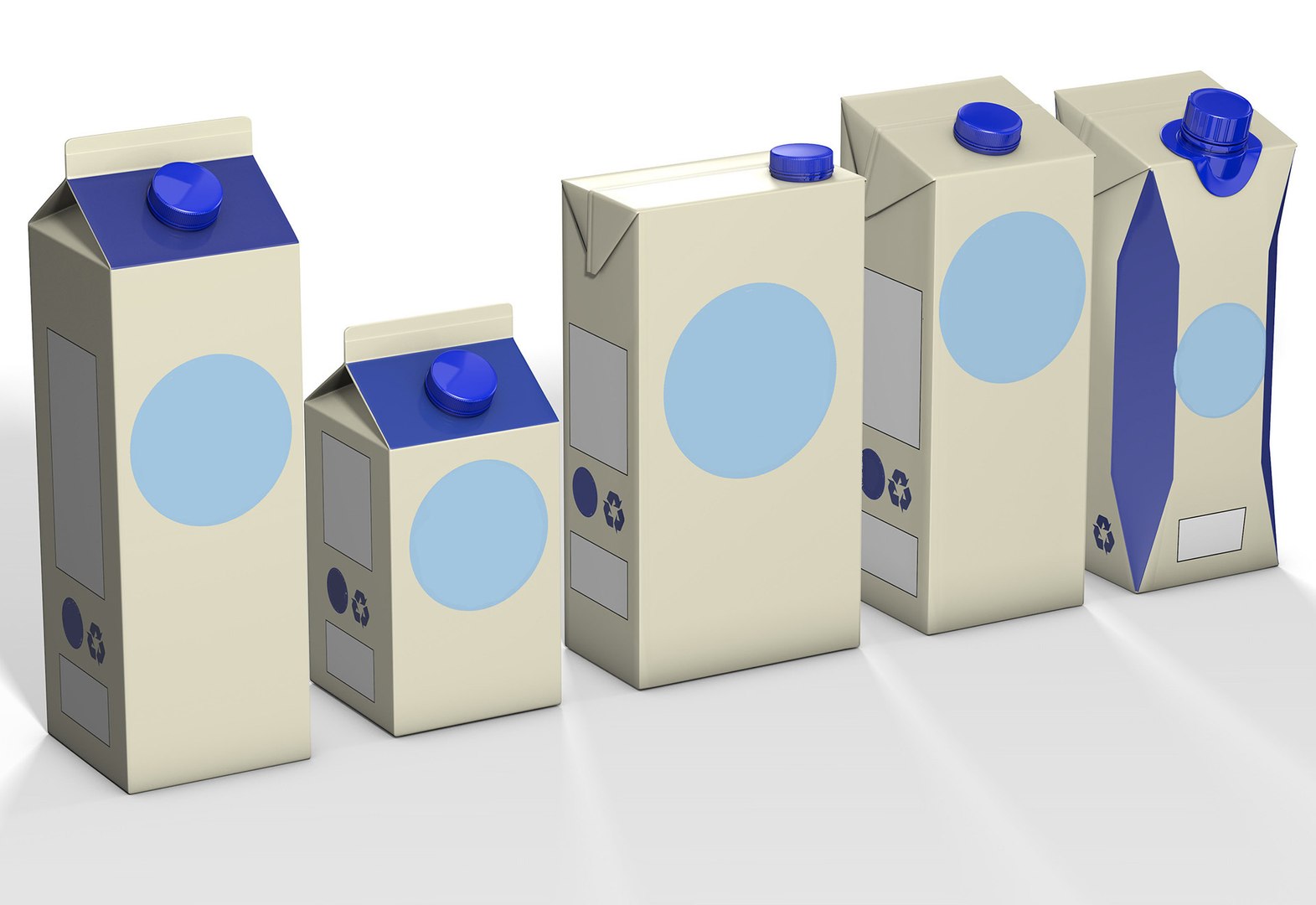 3D Model Milk Cartons Packaging Tetra Pak Collection - TurboSquid 1807717
