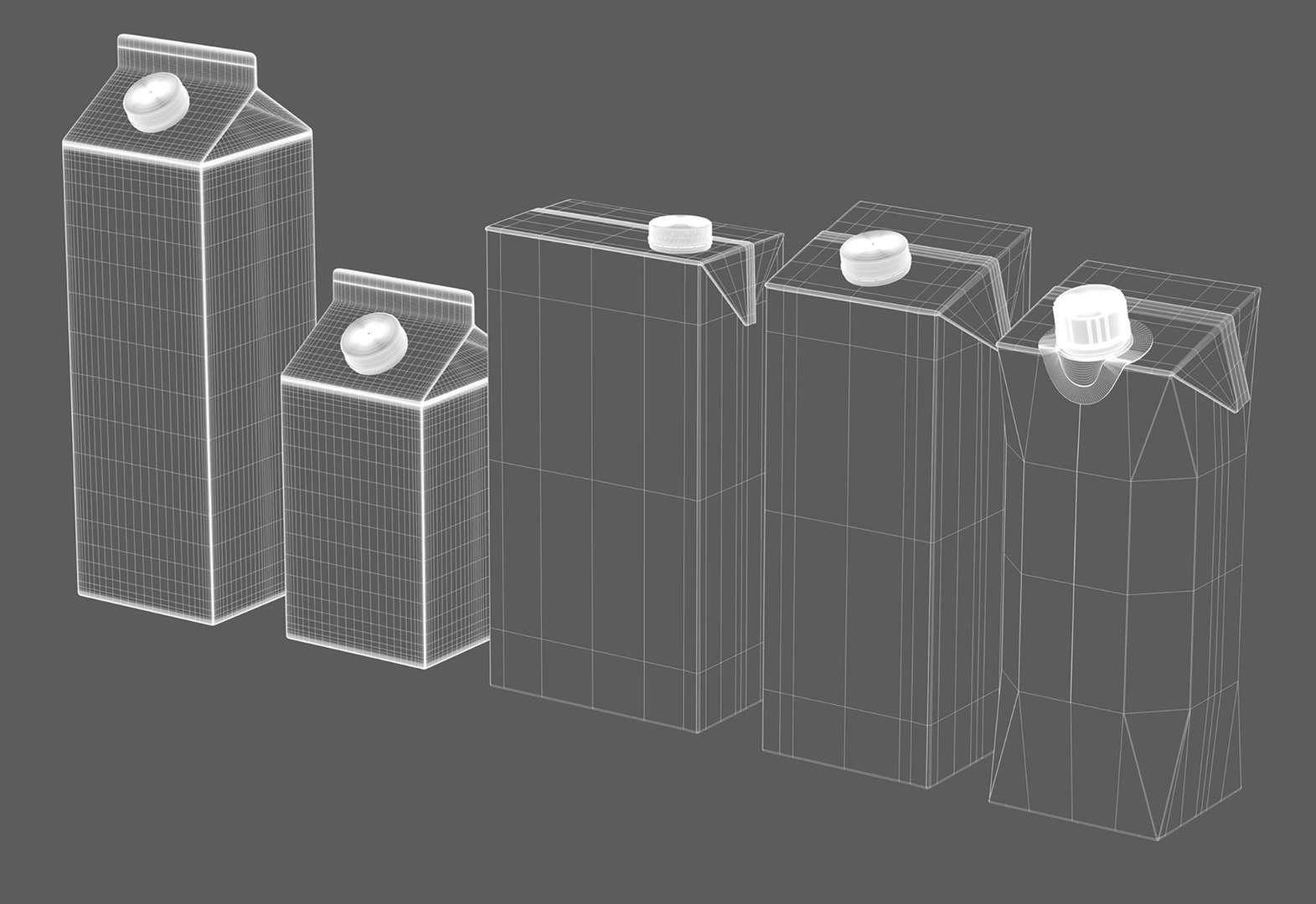 3D Model Milk Cartons Packaging Tetra Pak Collection - TurboSquid 1807717
