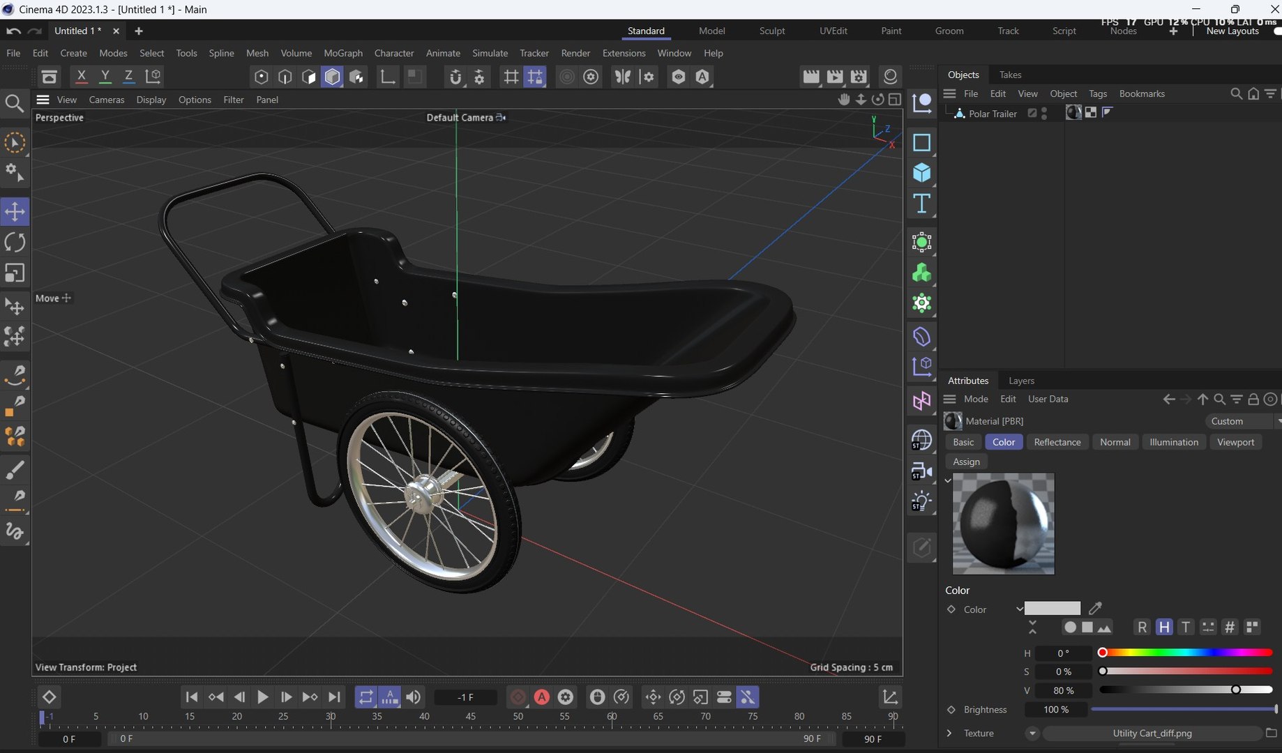 3D Polar Trailer Utility Cart - TurboSquid 2321647