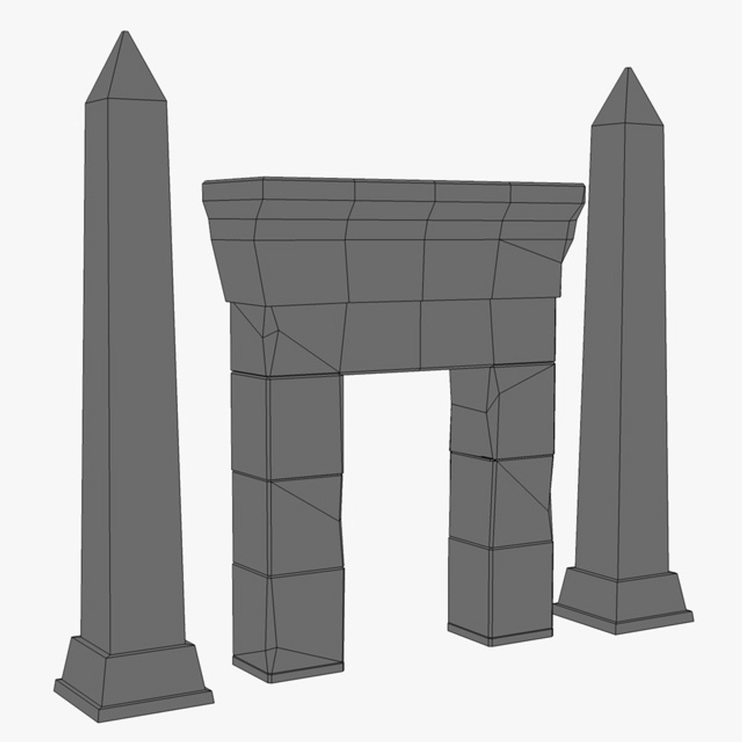 3ds max obelisk gate