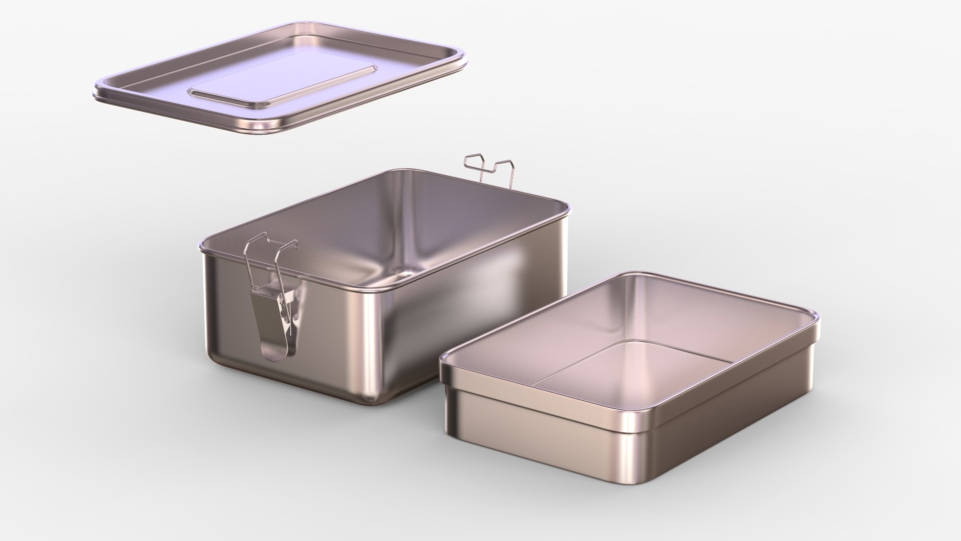 3D Model Lunch Box Inox - TurboSquid 2201128