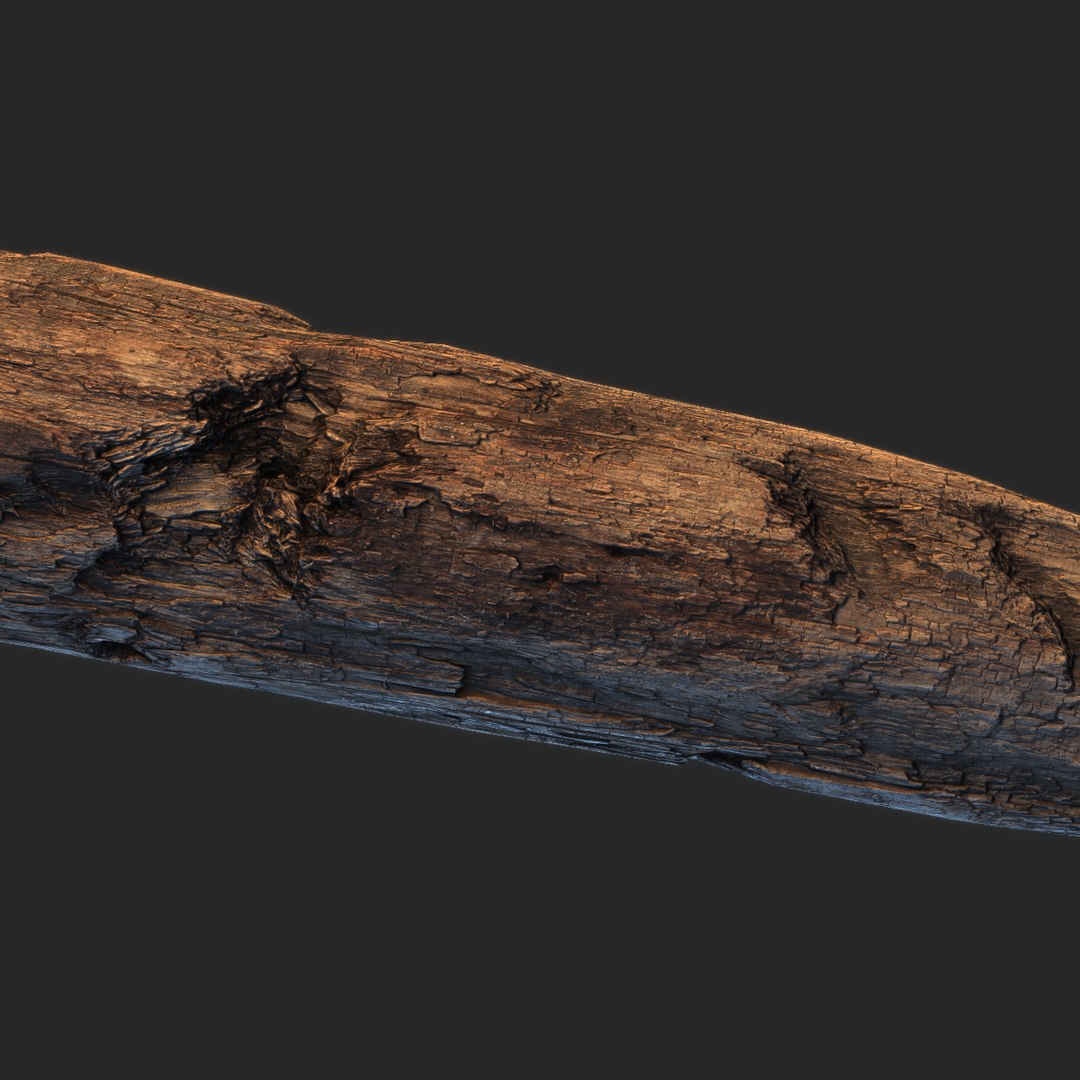 3ds Max Wooden Log