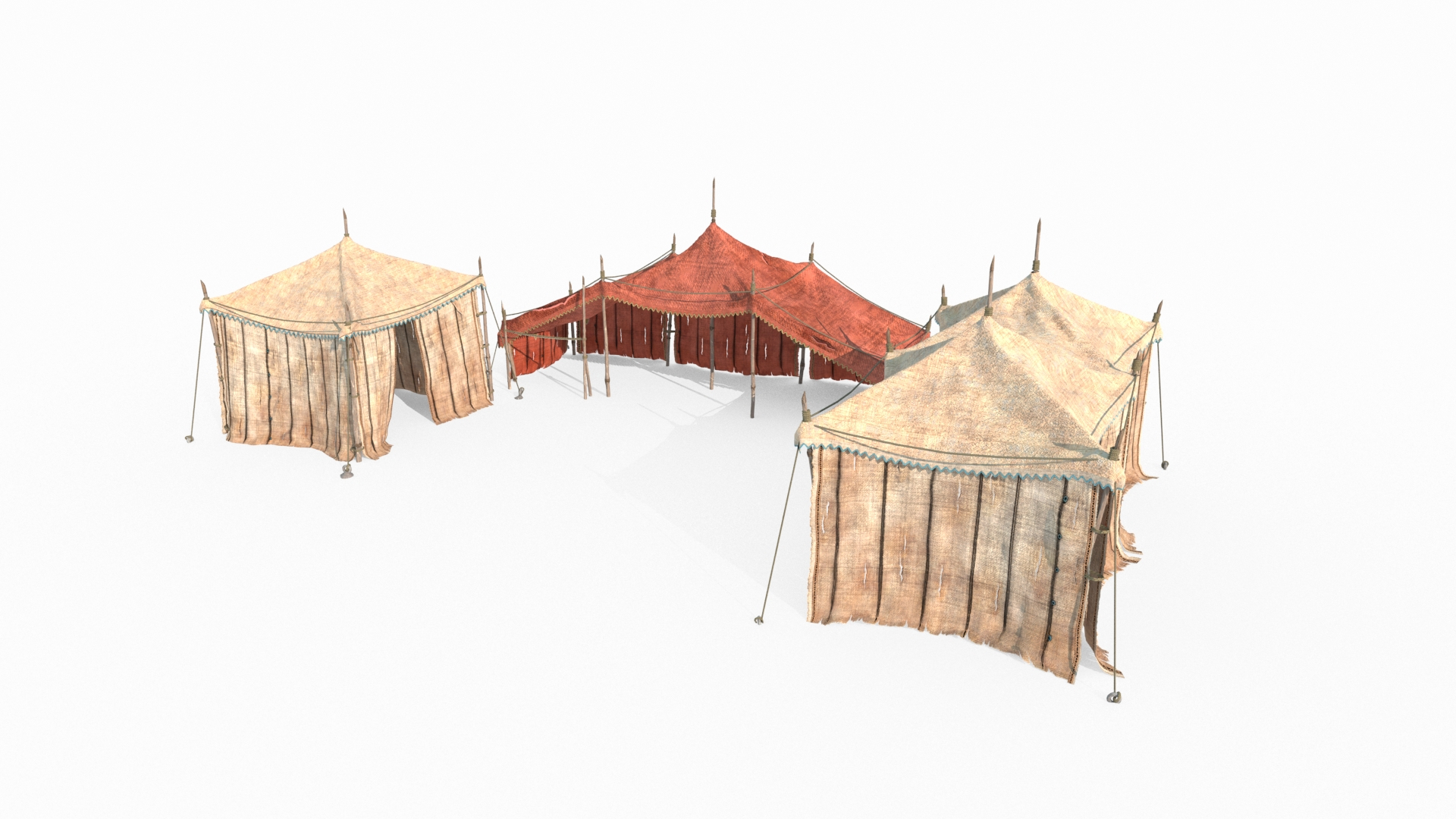 3D Ancient Tent Campsites Model - TurboSquid 2313647