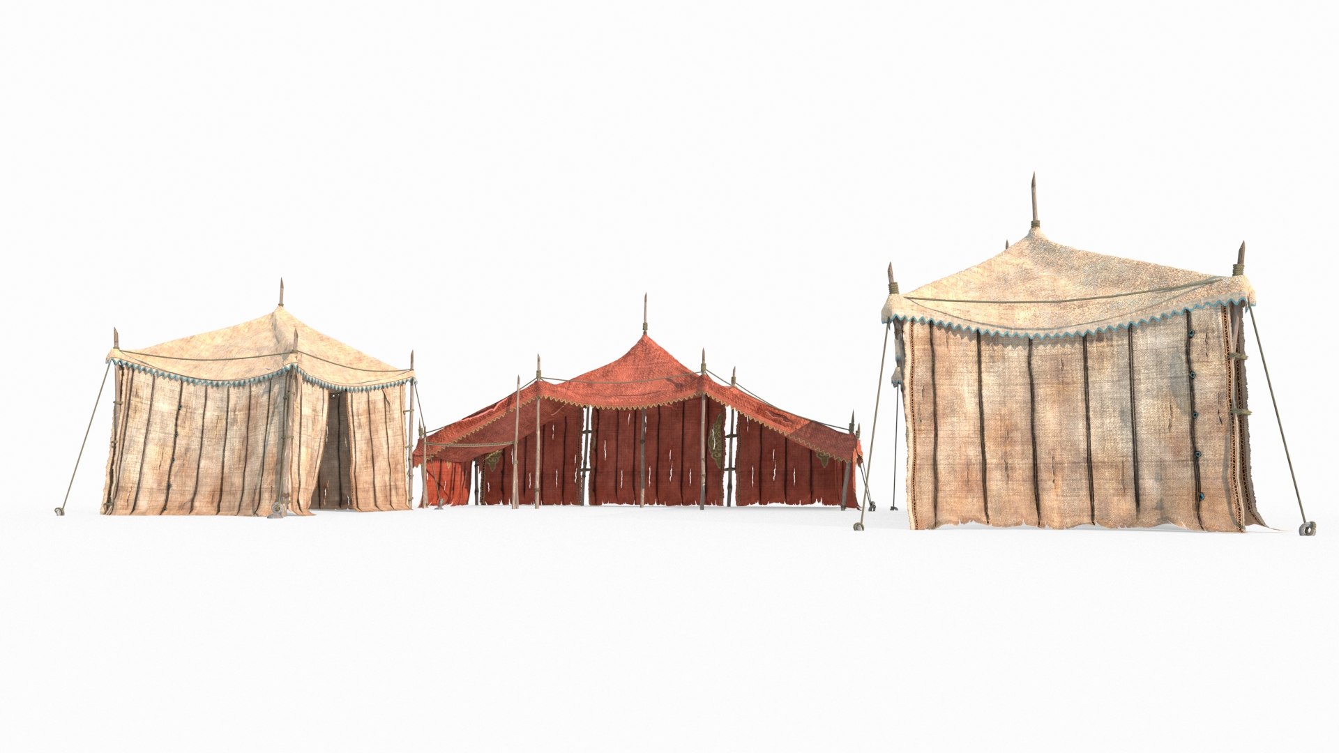 3D Ancient Tent Campsites Model - TurboSquid 2313647