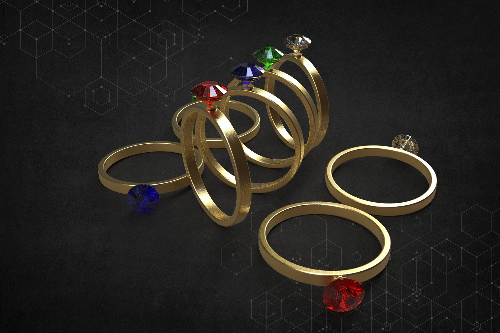 3D Ring Five - TurboSquid 1905124