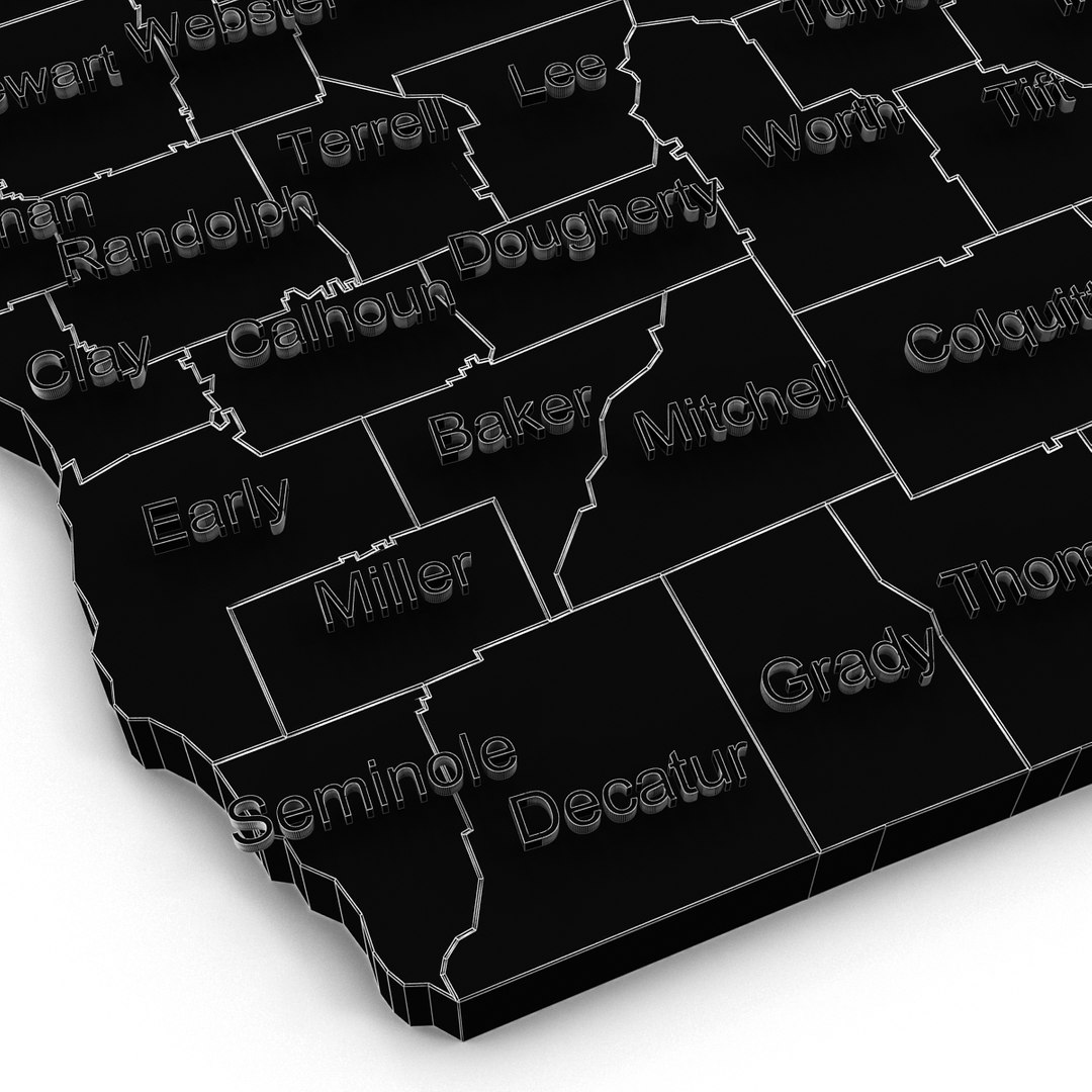 Georgia Counties 3d 3ds