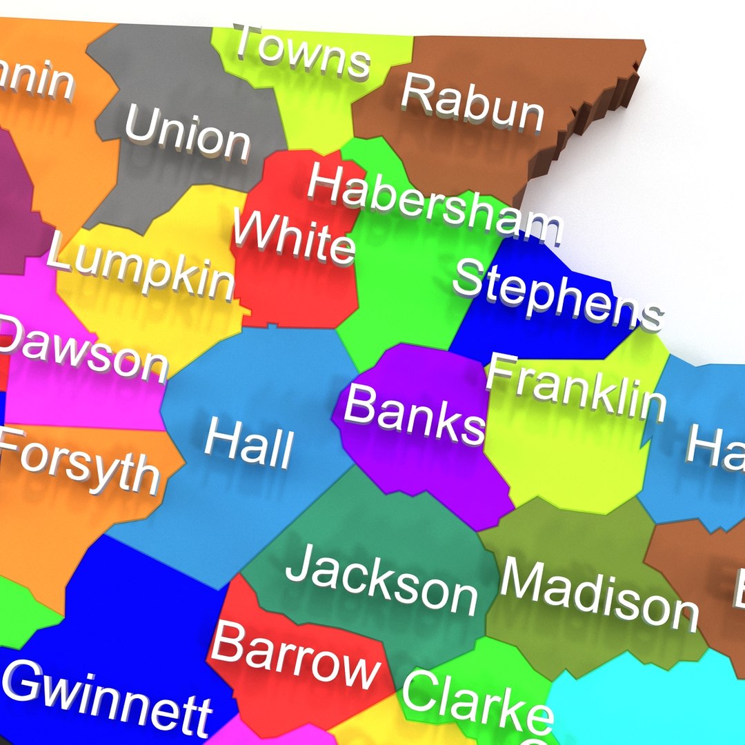 Georgia Counties 3d 3ds