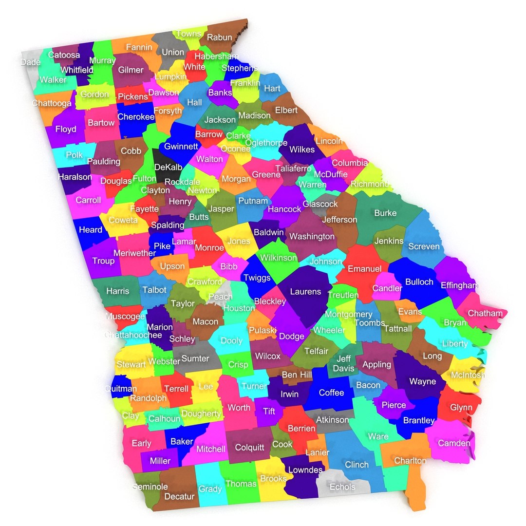 Georgia Counties 3d 3ds