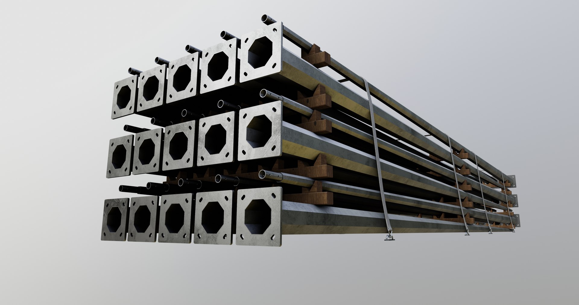 CARGO MODELS FOR TRUCK TRAILER-Polygon Pole Type-1 3D Model ...