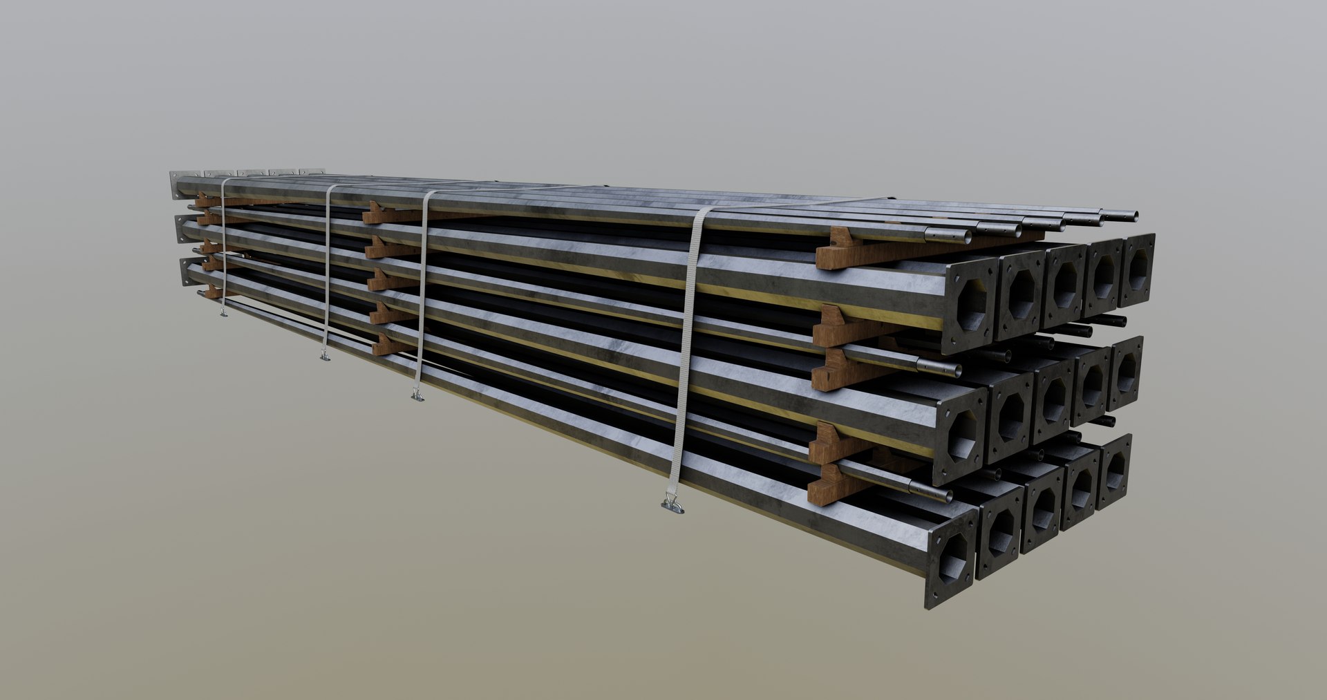 CARGO MODELS FOR TRUCK TRAILER-Polygon Pole Type-1 3D Model ...