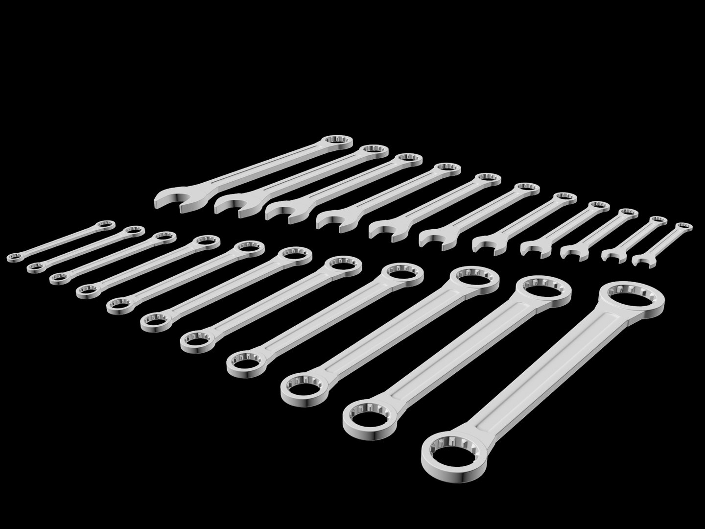 3d car wrench set model