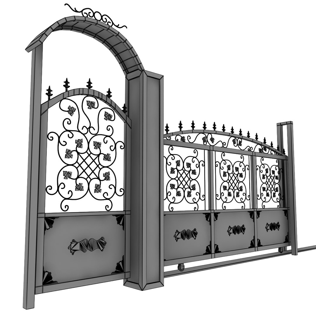 3D Iron Gate - TurboSquid 1182297