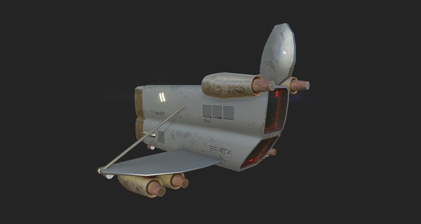 3D aircraft spaceship 02 - model - TurboSquid 1700836
