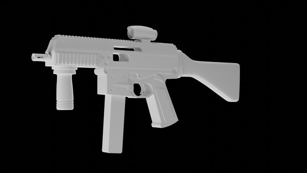 Arma realista Low Poly - Textura PBR - Modelo 3D Blender Cinema 4D Low ...