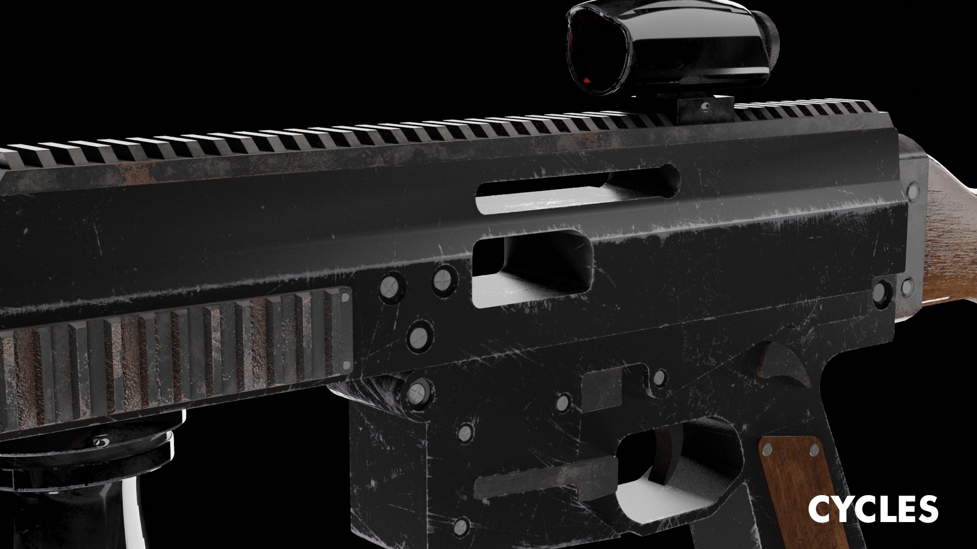 3d Realistic Weapon Low Poly Pbr Texture Blender Cinema 4d Low Poly 3d Model Turbosquid 