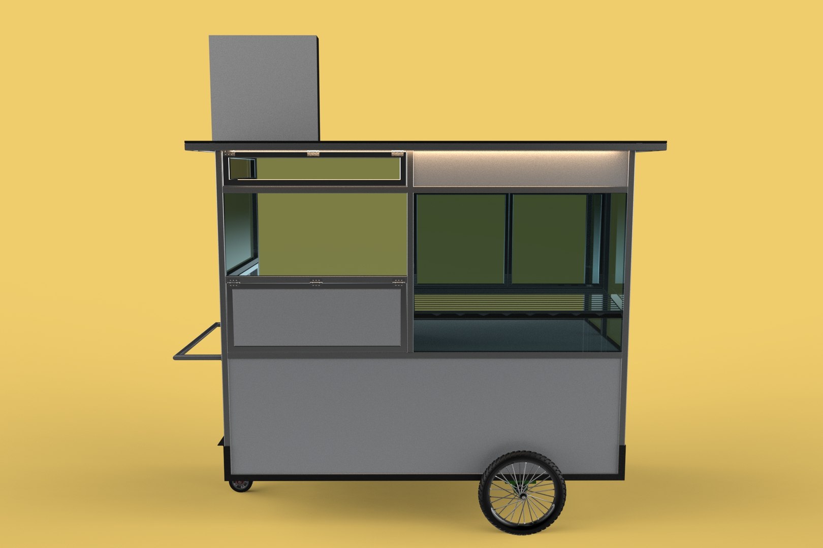 FRIED FOOD CART FRYER FOOD TRUCK CATERING SERVICE MOBILE OUTDOOR 3D ...