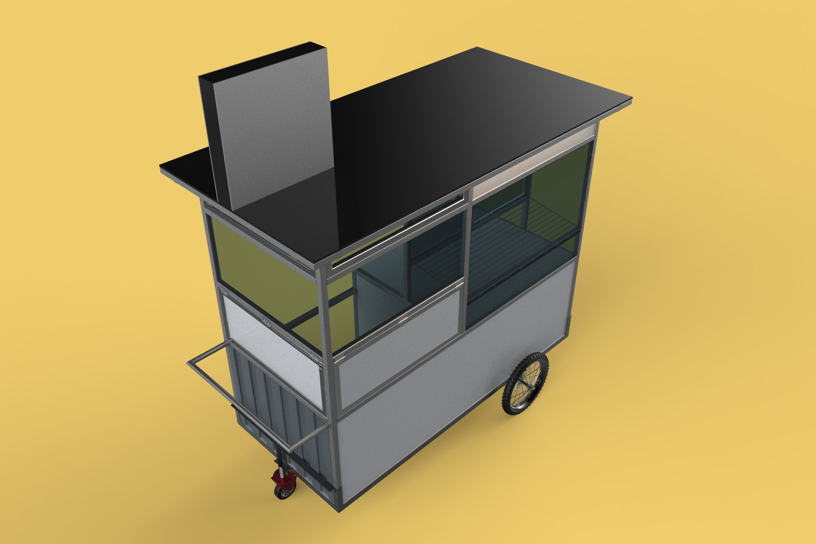 FRIED FOOD CART FRYER FOOD TRUCK CATERING SERVICE MOBILE OUTDOOR 3D ...