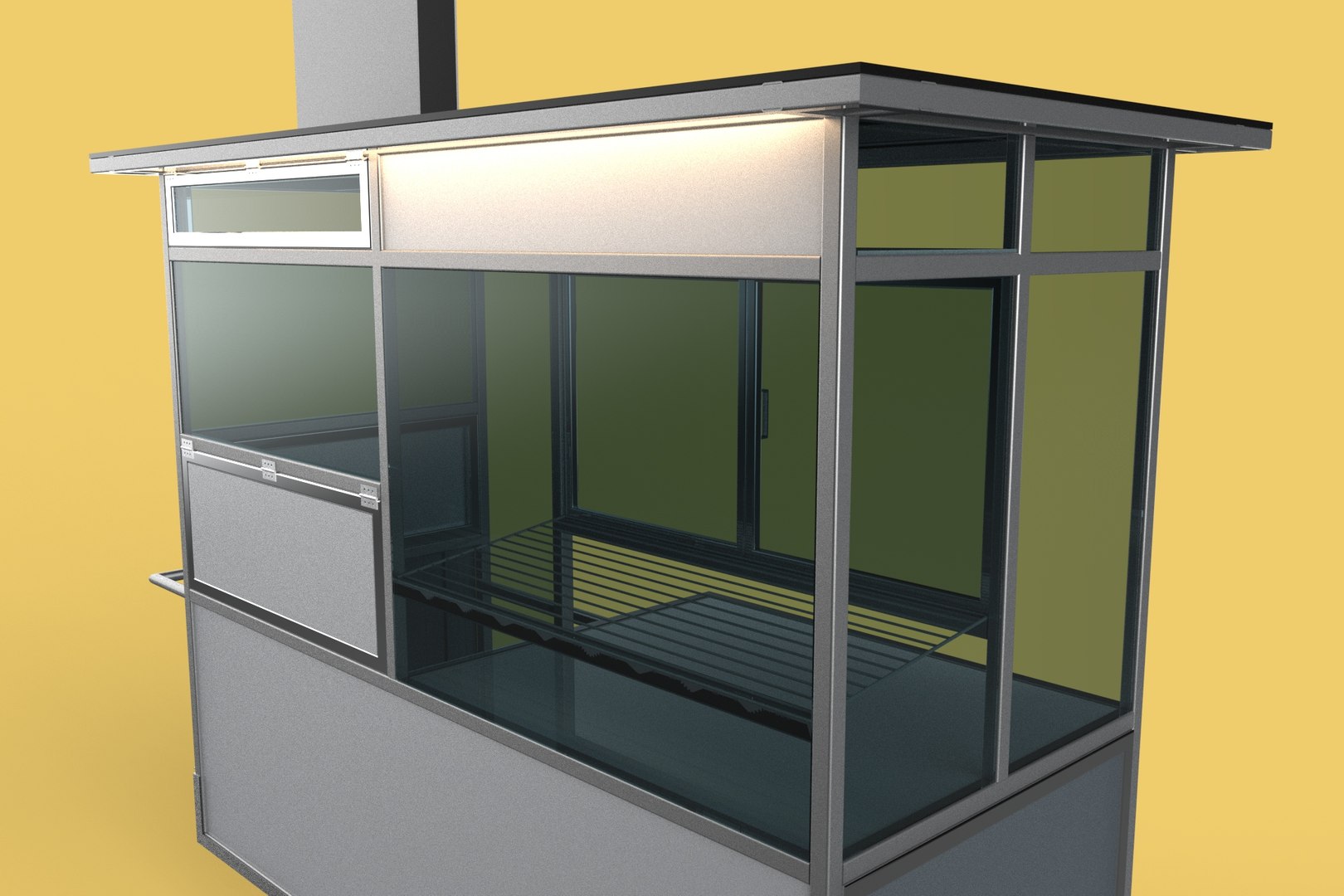 FRIED FOOD CART FRYER FOOD TRUCK CATERING SERVICE MOBILE OUTDOOR 3D ...