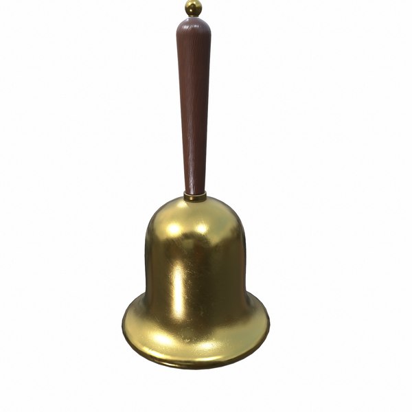 Gold hand bell - 3D - TurboSquid 1656427