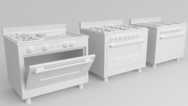 Gas range cooker 3D model - TurboSquid 1525466
