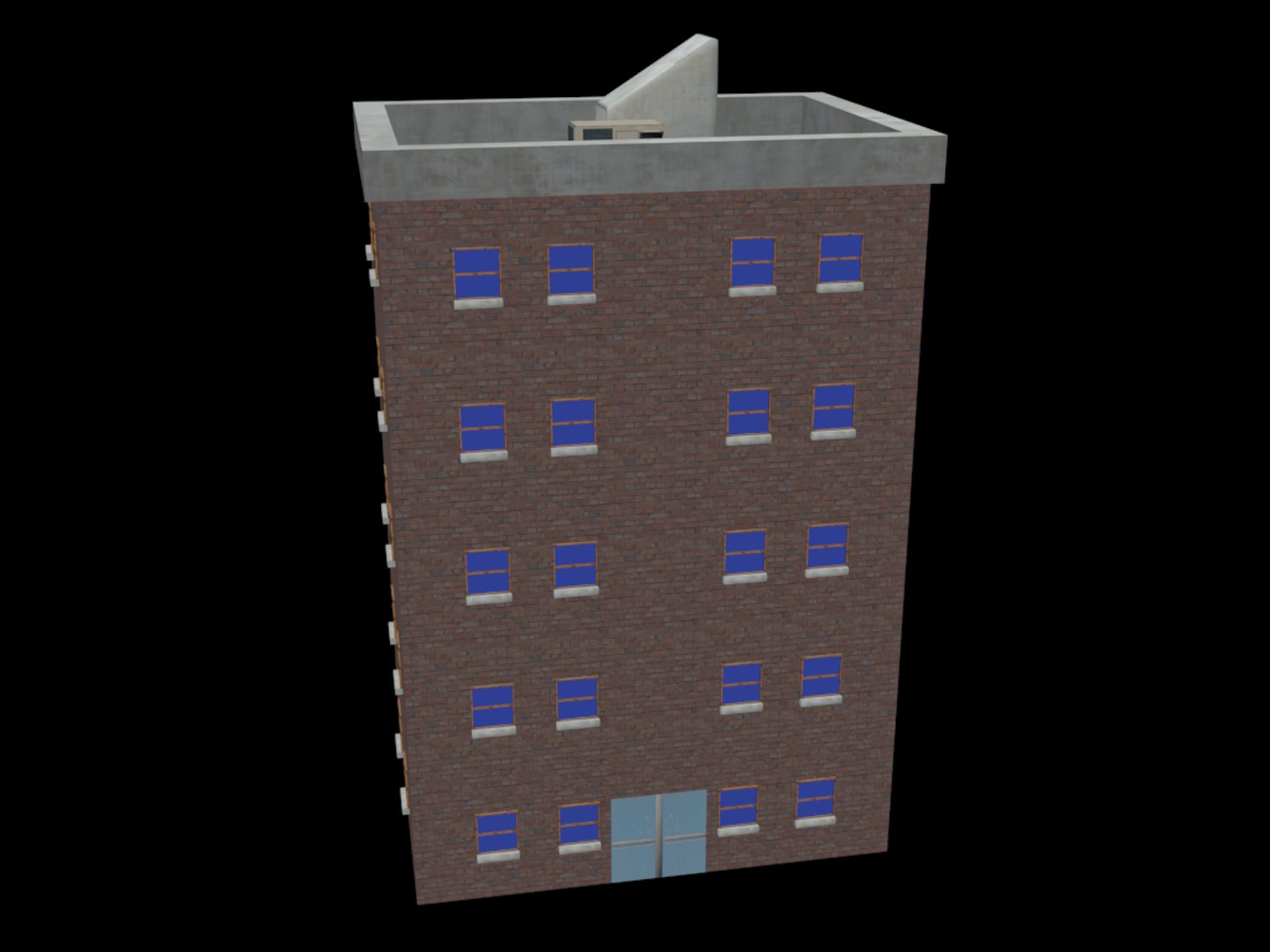 Apartment Building Facade Fbx