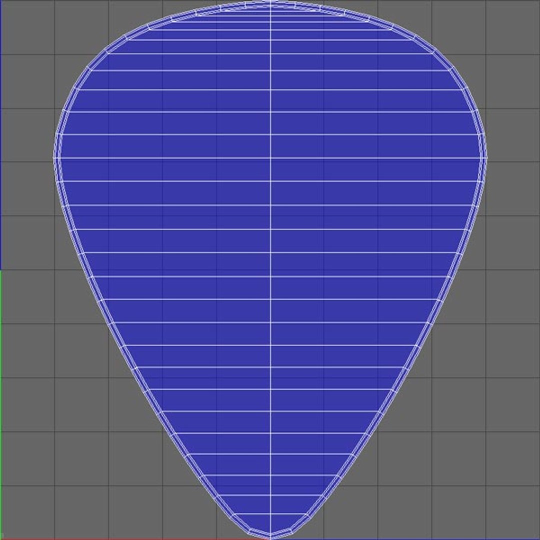 Guitar Pick 3d Obj