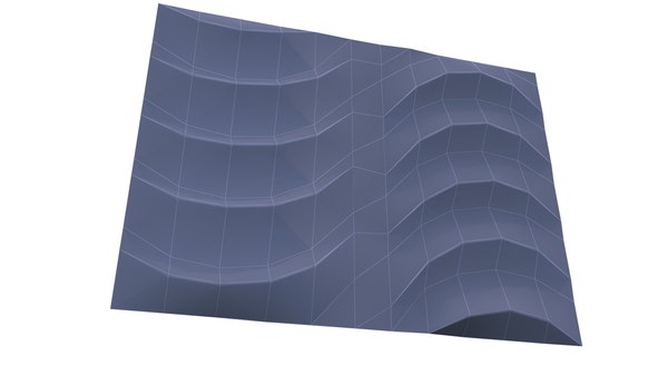 3D wall panel ripple style model - TurboSquid 1529221