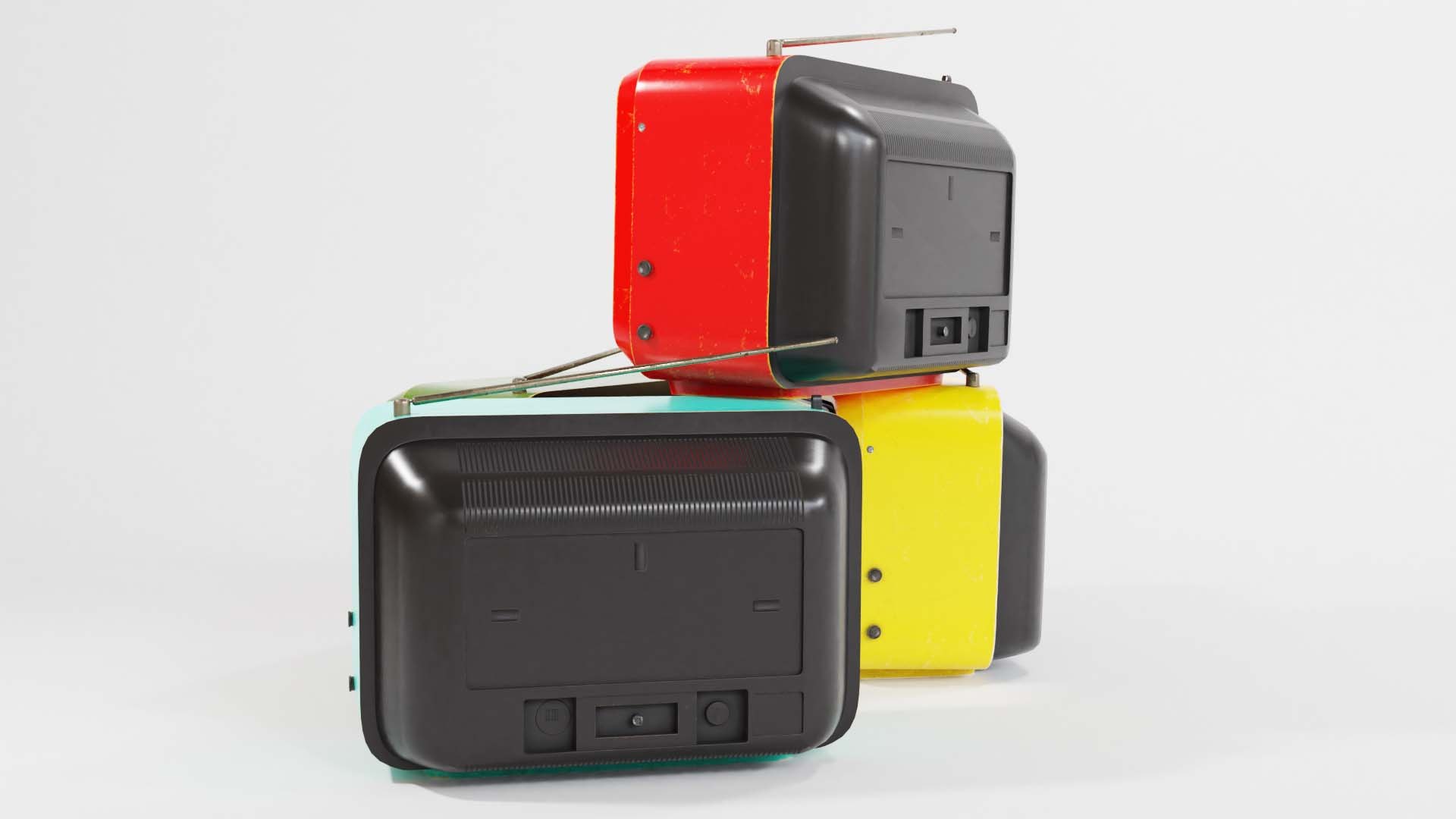 3D Retro Portable TV Model - TurboSquid 1906697