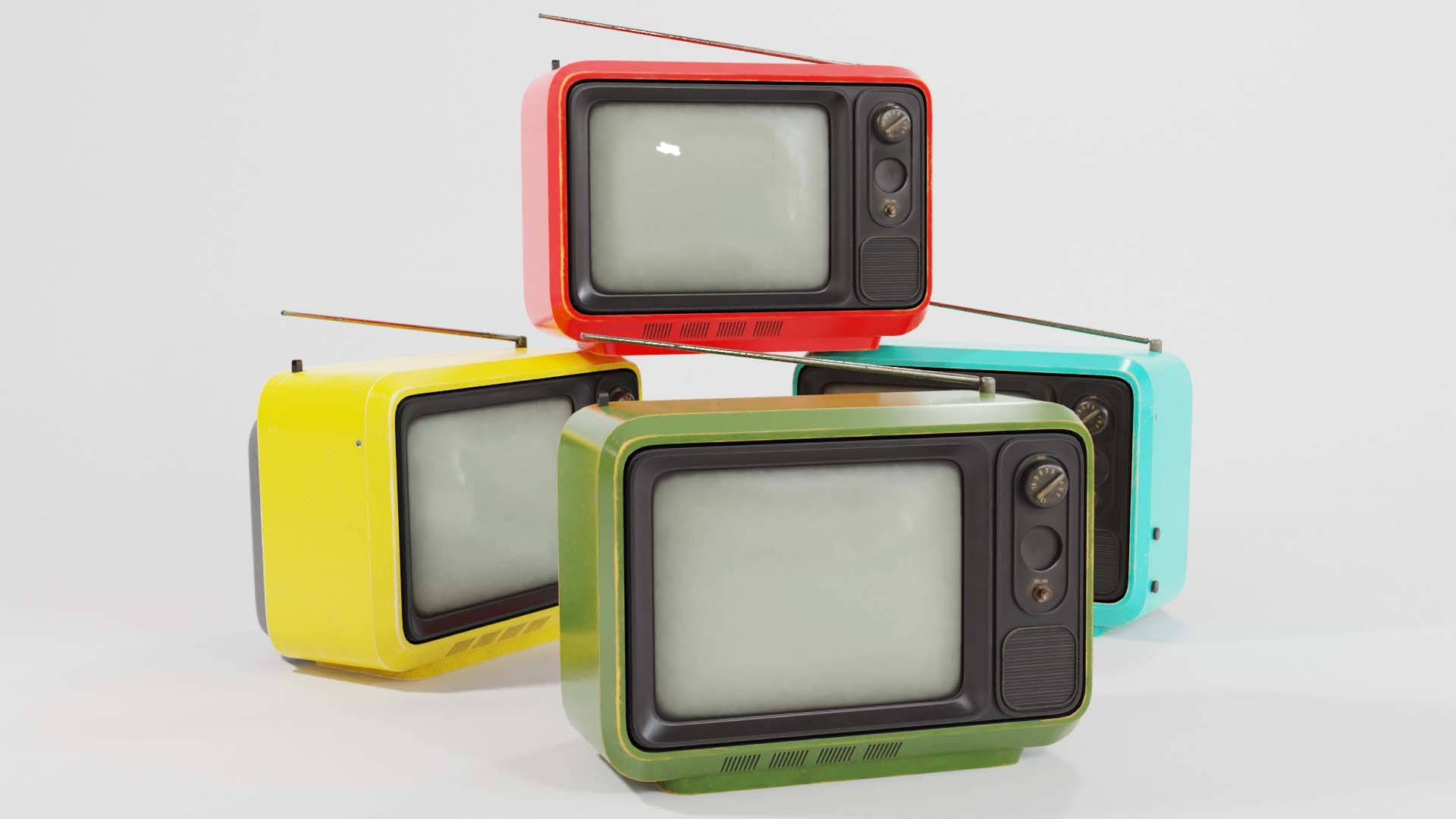 3D Retro Portable TV Model - TurboSquid 1906697