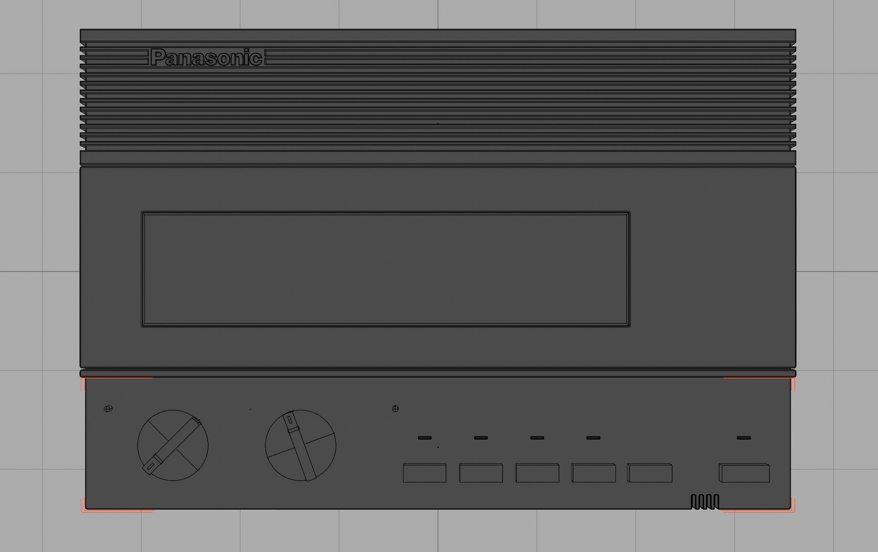 3D Model Vintage Panasonic Answering Machine - TurboSquid 1750357