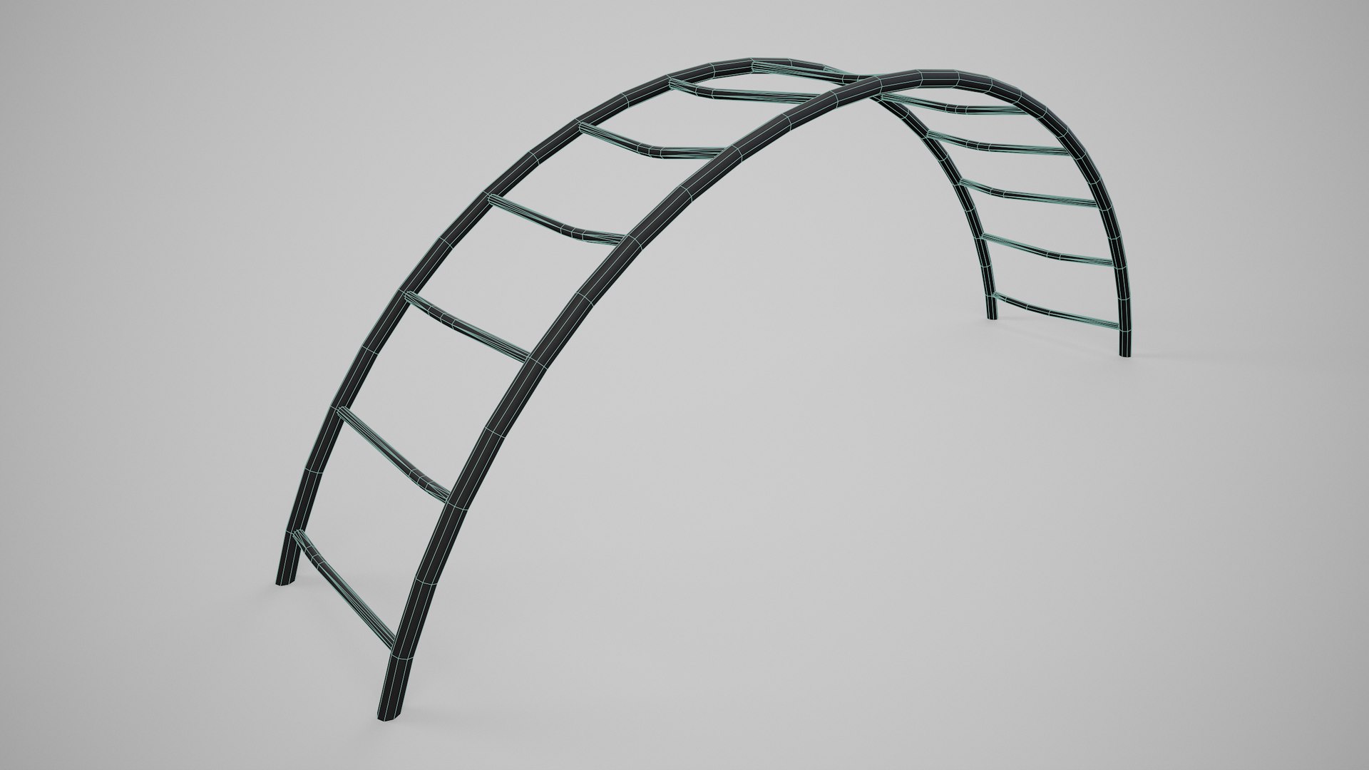 Set Of 2 Painted Playground Monkey Bars 3D Model - TurboSquid 2153766
