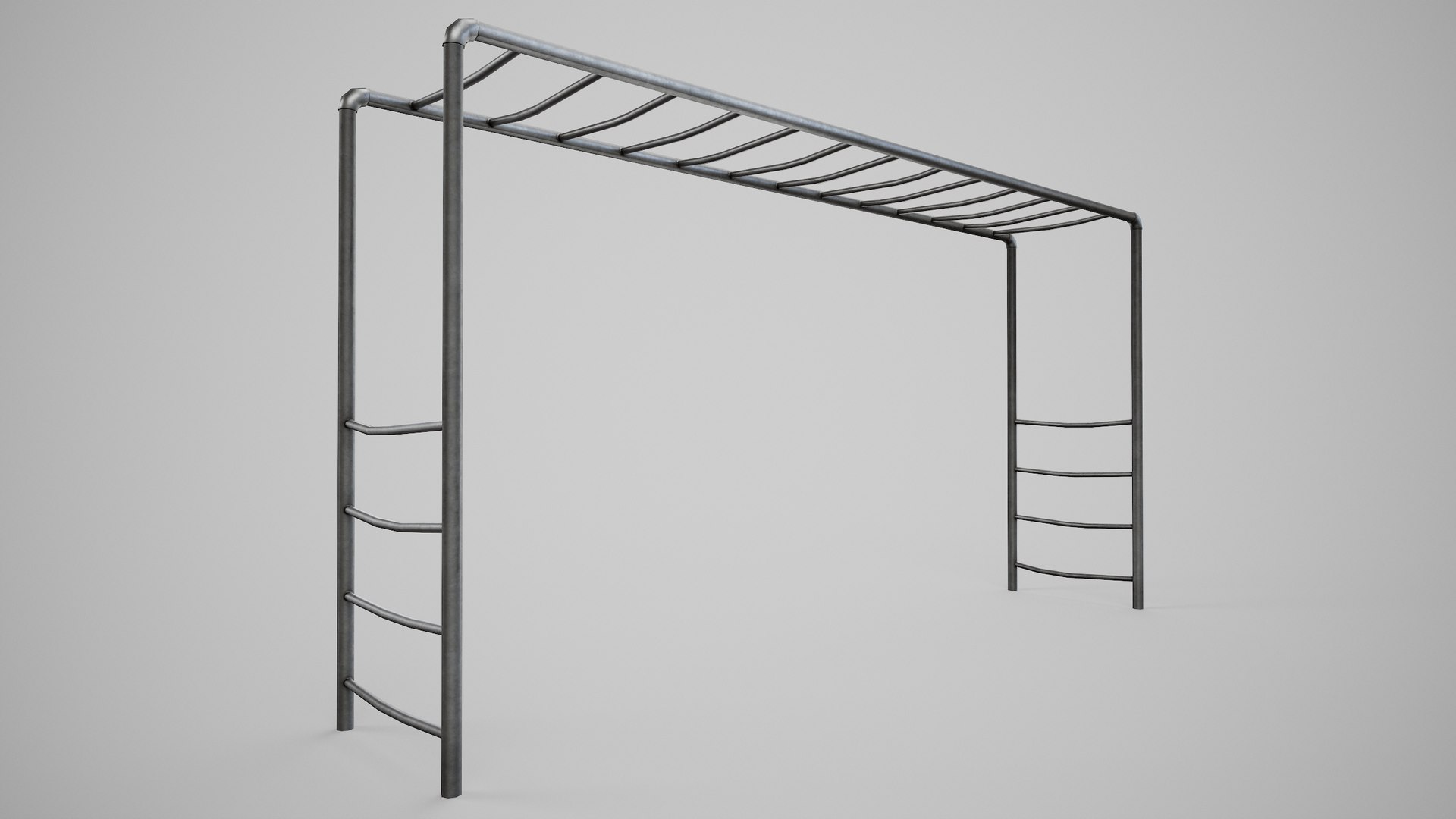 Set Of 2 Painted Playground Monkey Bars 3D Model - TurboSquid 2153766