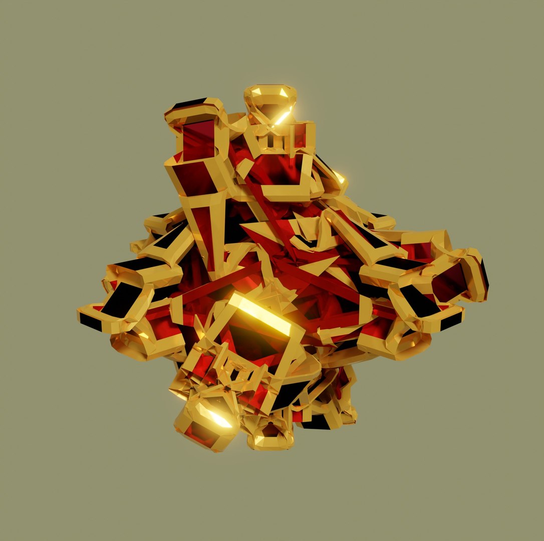 Gold Ancient Artifact Model - TurboSquid 2038400