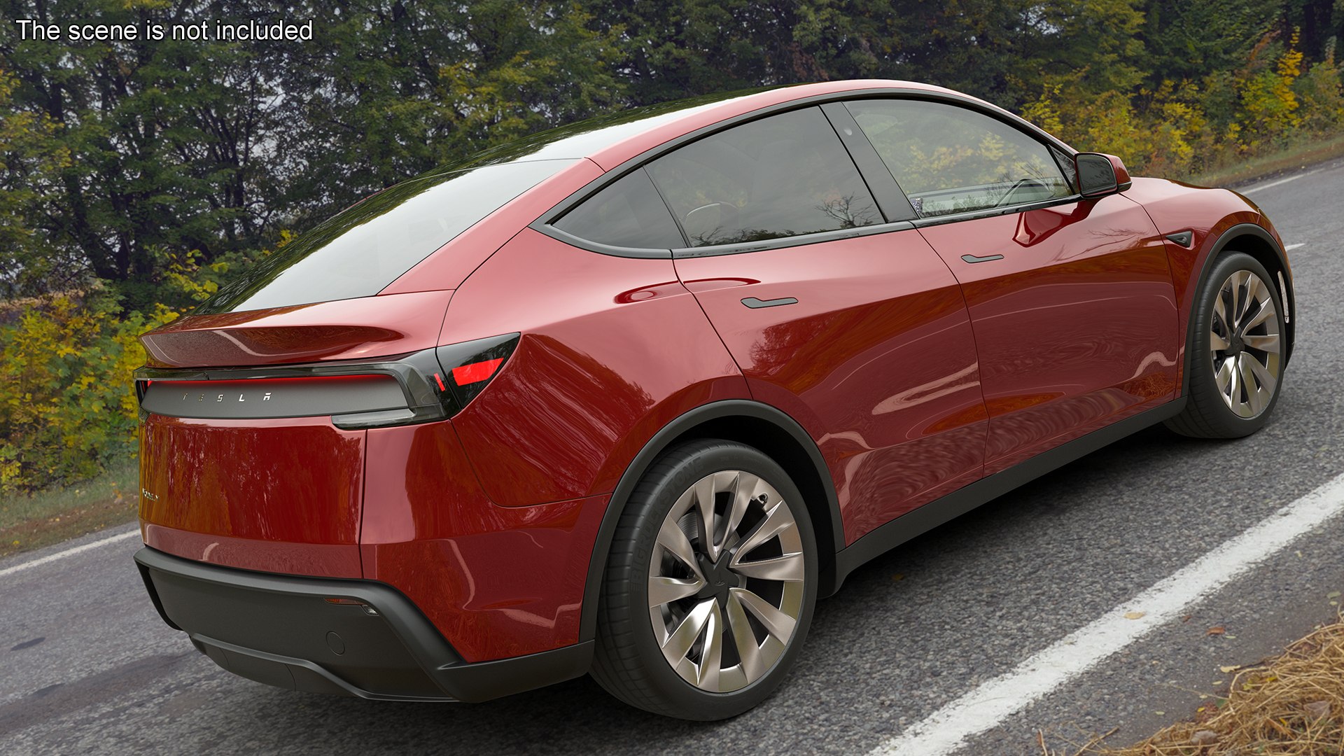 Red 2025 Tesla Model Y Juniper Rigged 3D Model - TurboSquid 2378876