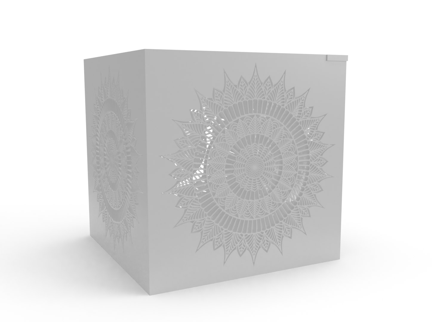 Mandala Patterned Box 3D Model - TurboSquid 1819894