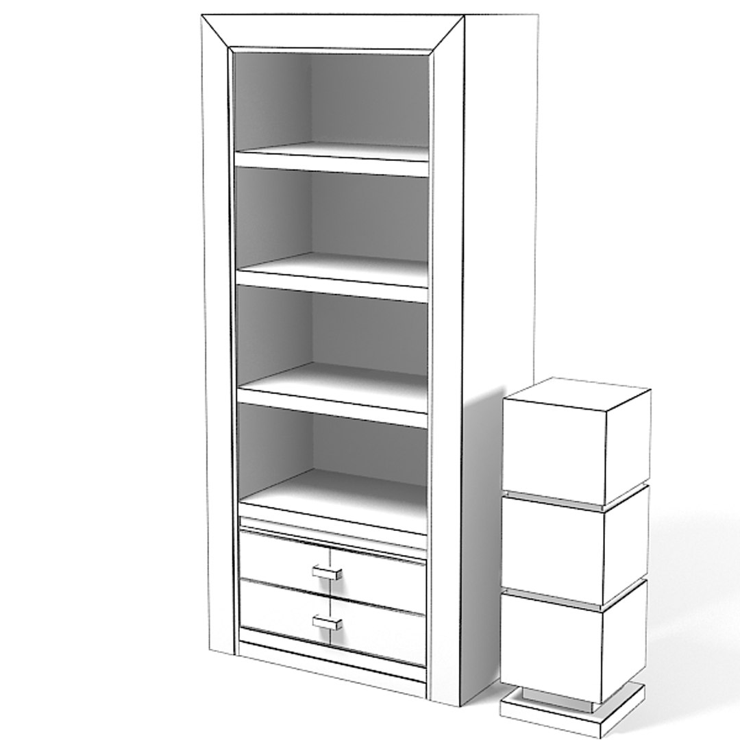 3ds max smania showcase bookcase