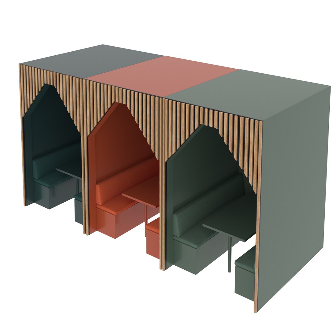 Booth Seating Office 3D - TurboSquid 1337142