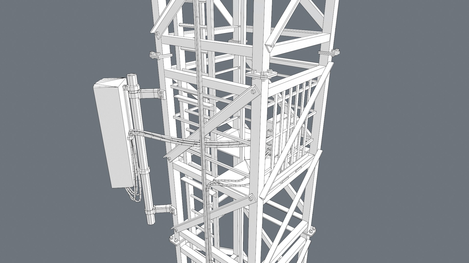 Cellular Tower 3D Model - TurboSquid 1589313