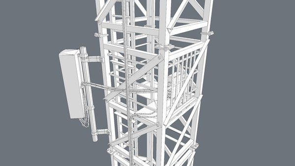 Cellular tower 3D model - TurboSquid 1589313