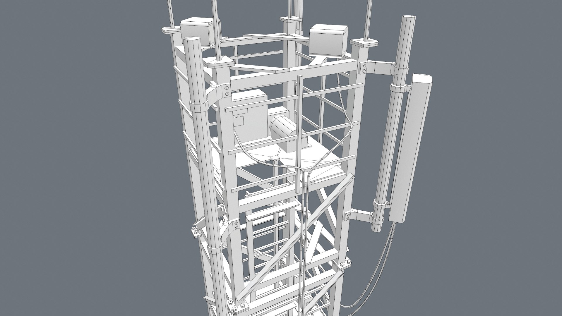 Cellular Tower 3D Model - TurboSquid 1589313