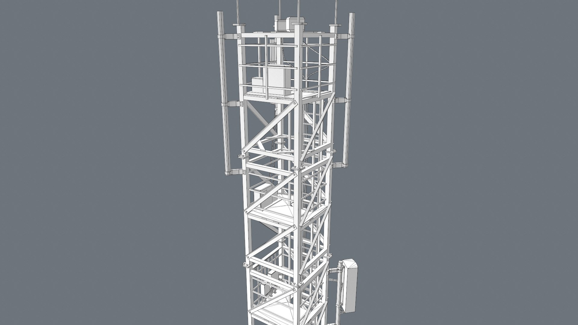 Cellular Tower 3D Model - TurboSquid 1589313