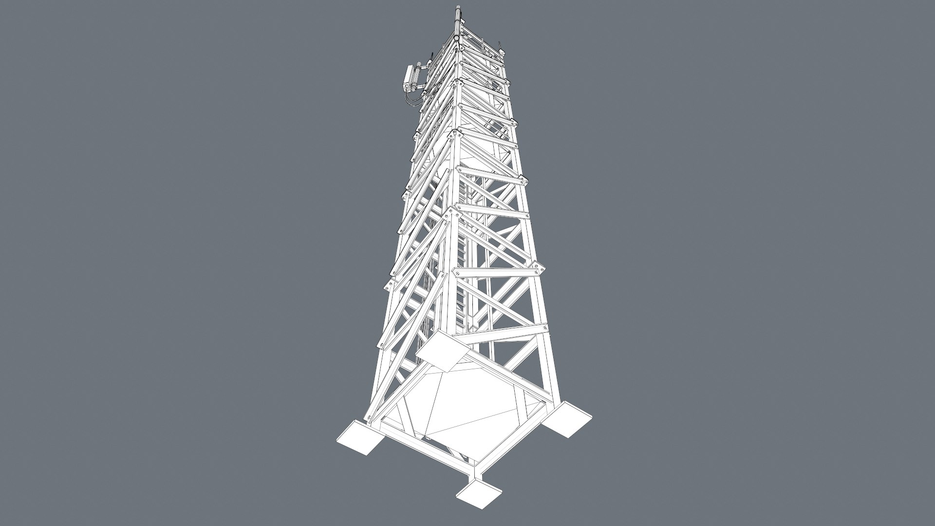 Cellular Tower 3D Model - TurboSquid 1589313