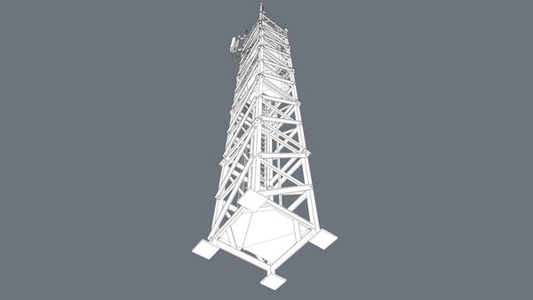 Cellular tower 3D model - TurboSquid 1589313