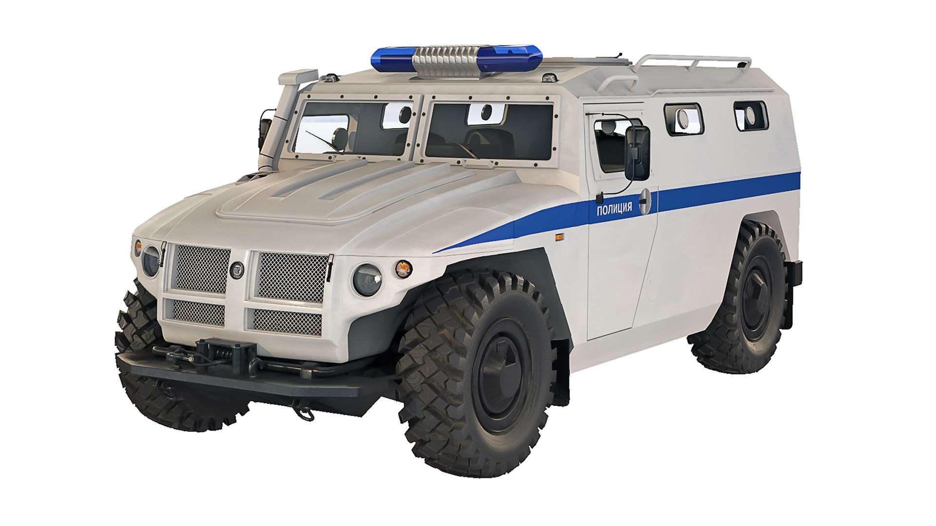 3D GAZ Tiger 233036 Police 2005 - TurboSquid 1891953