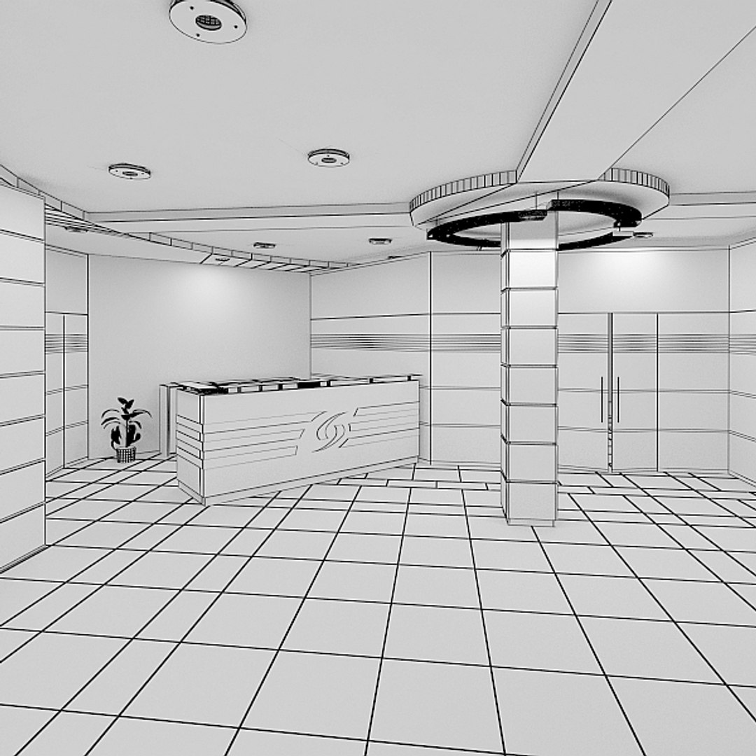 Hall Reception Scene 3d Max
