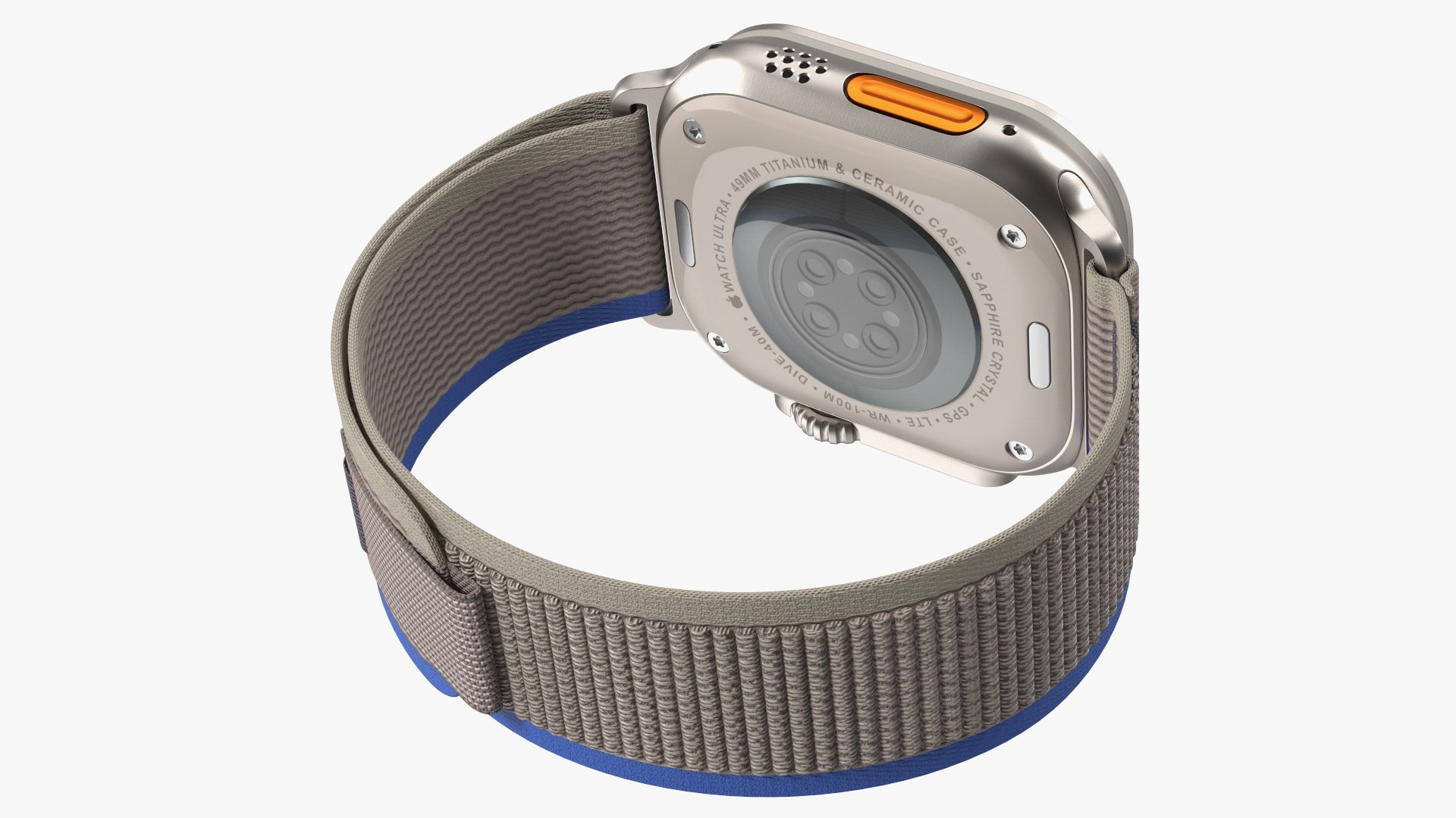 3D Apple Watch Ultra Trail Loop Blue-Gray - TurboSquid 1984122