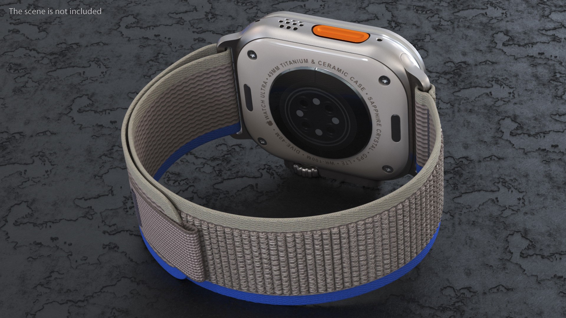 3D Apple Watch Ultra Trail Loop Blue-Gray - TurboSquid 1984122