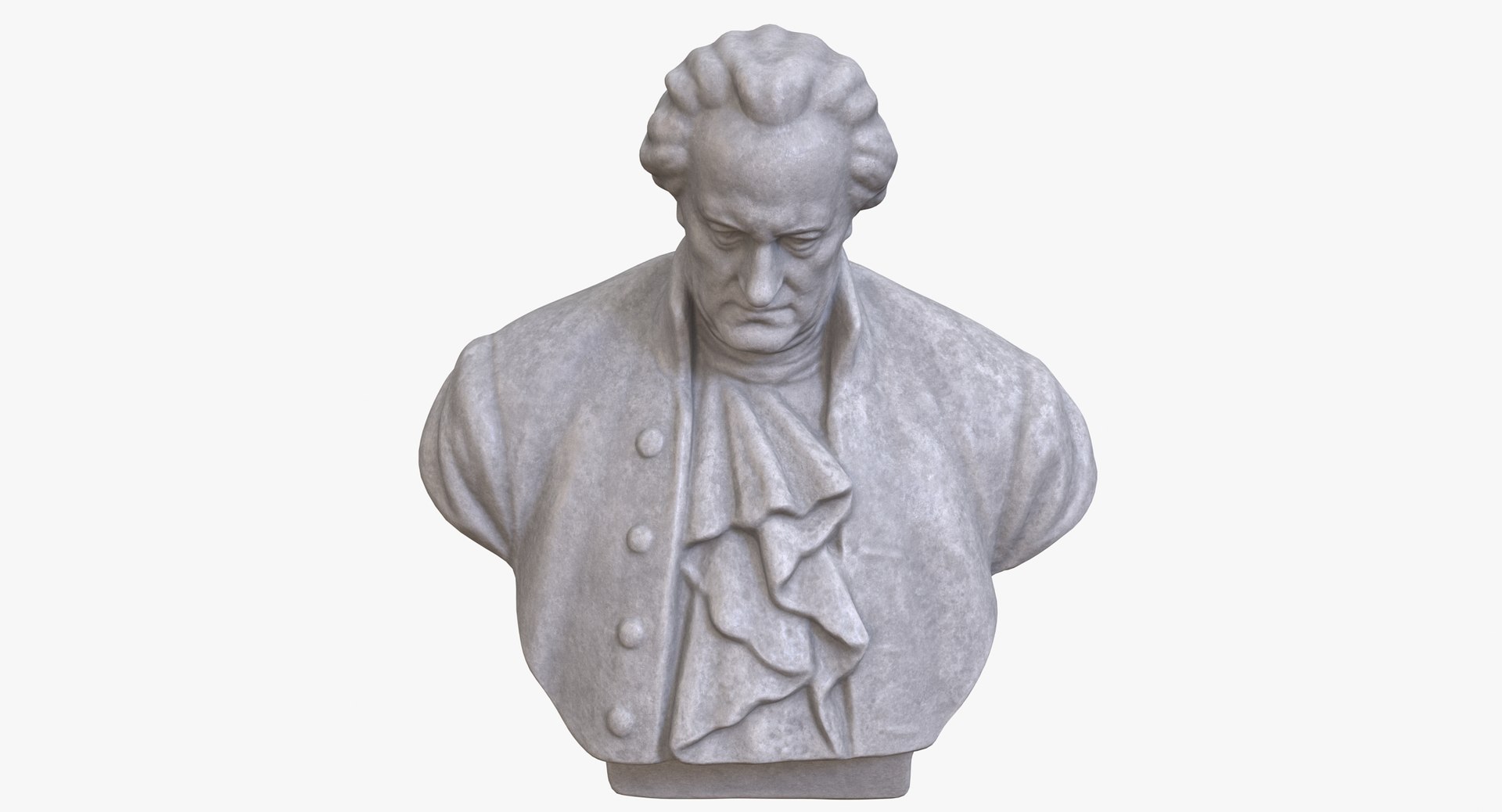 3D Model Goethe Marble Bust - TurboSquid 1977390